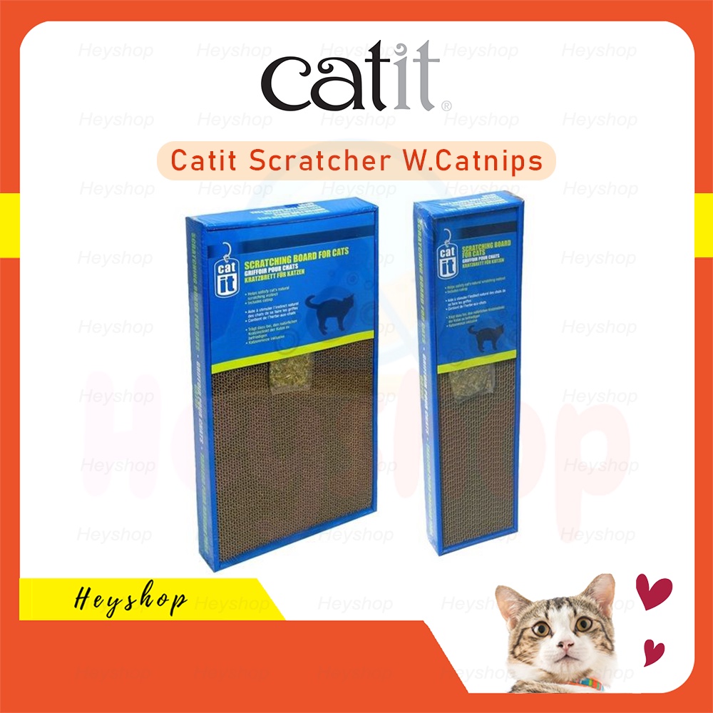 Catit Scratcher W.Catnips Narrow / Wide - Cat Scratching Board Kucing ...