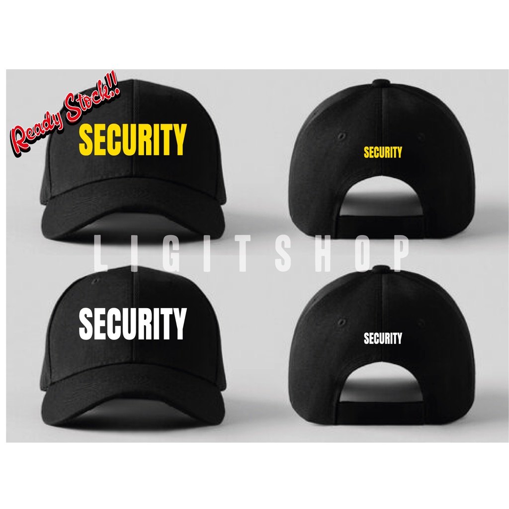 SECURITY Embriodery Guard Caps Baseball Snapback Caps Men Topi Pengawal ...