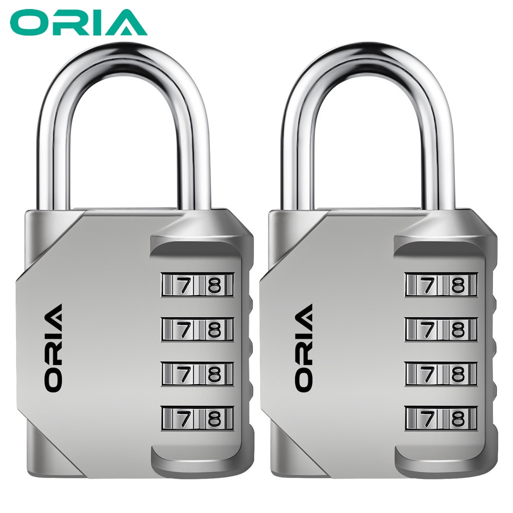 ORIA 4 Digit Combination Padlock Set for Sports Locker Cabinet and ...
