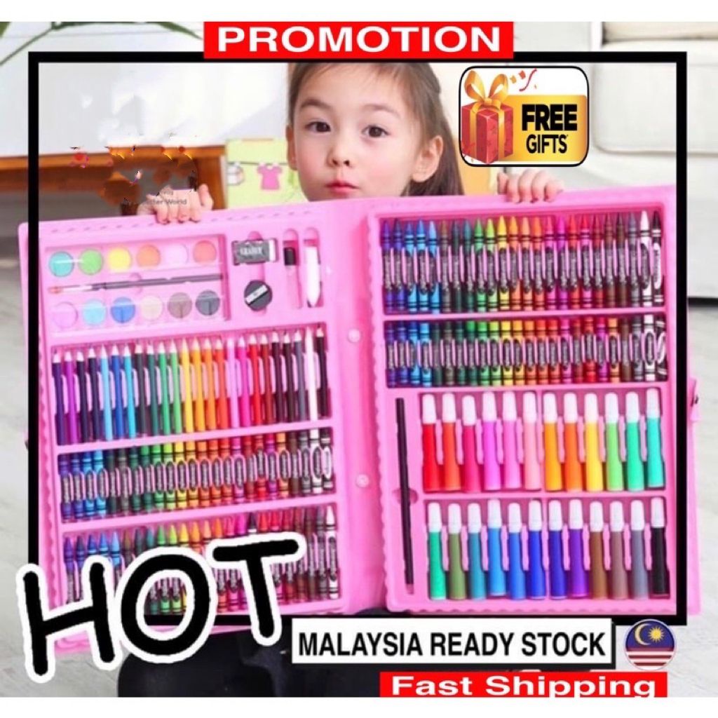 (228 pcs) Perfect Coloring Marker Pen Kids Best Drawing Art Set Premium ...