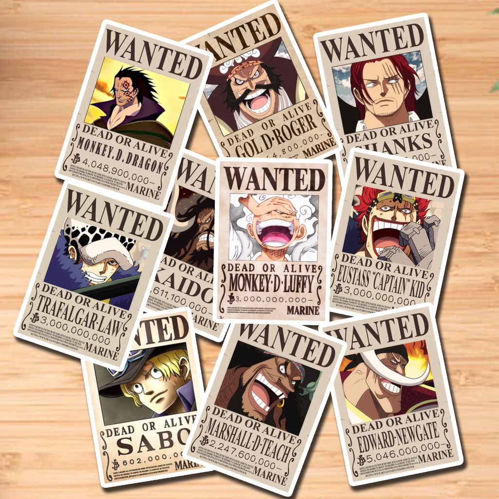 Waterproof Vinyl Stickers / Stickers Anime One Piece Wanted Mini Tumblr ...