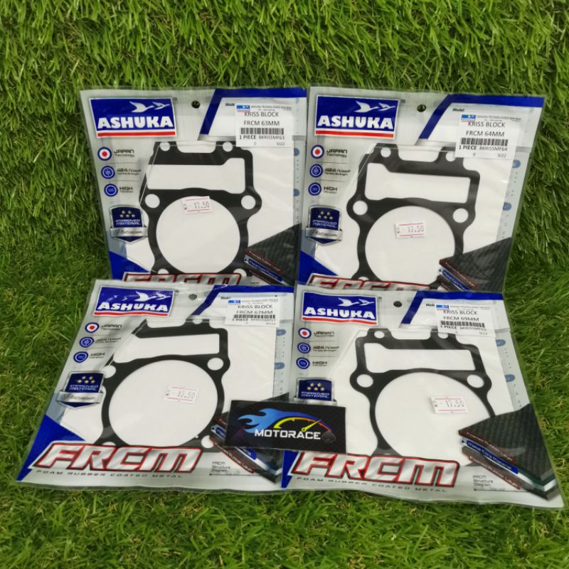 ASHUKA RACING BLOCK GASKET FRCM KRISS MODENAS (63MM/64MM/67MM/69MM ...