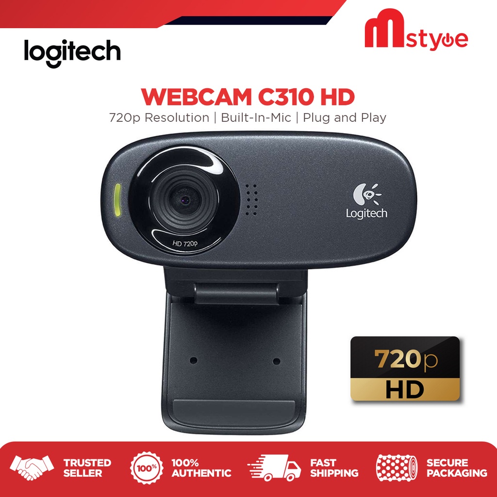 Logitech C310 HD Webcam with 720p Resolution, Built-In Noise Reducing ...