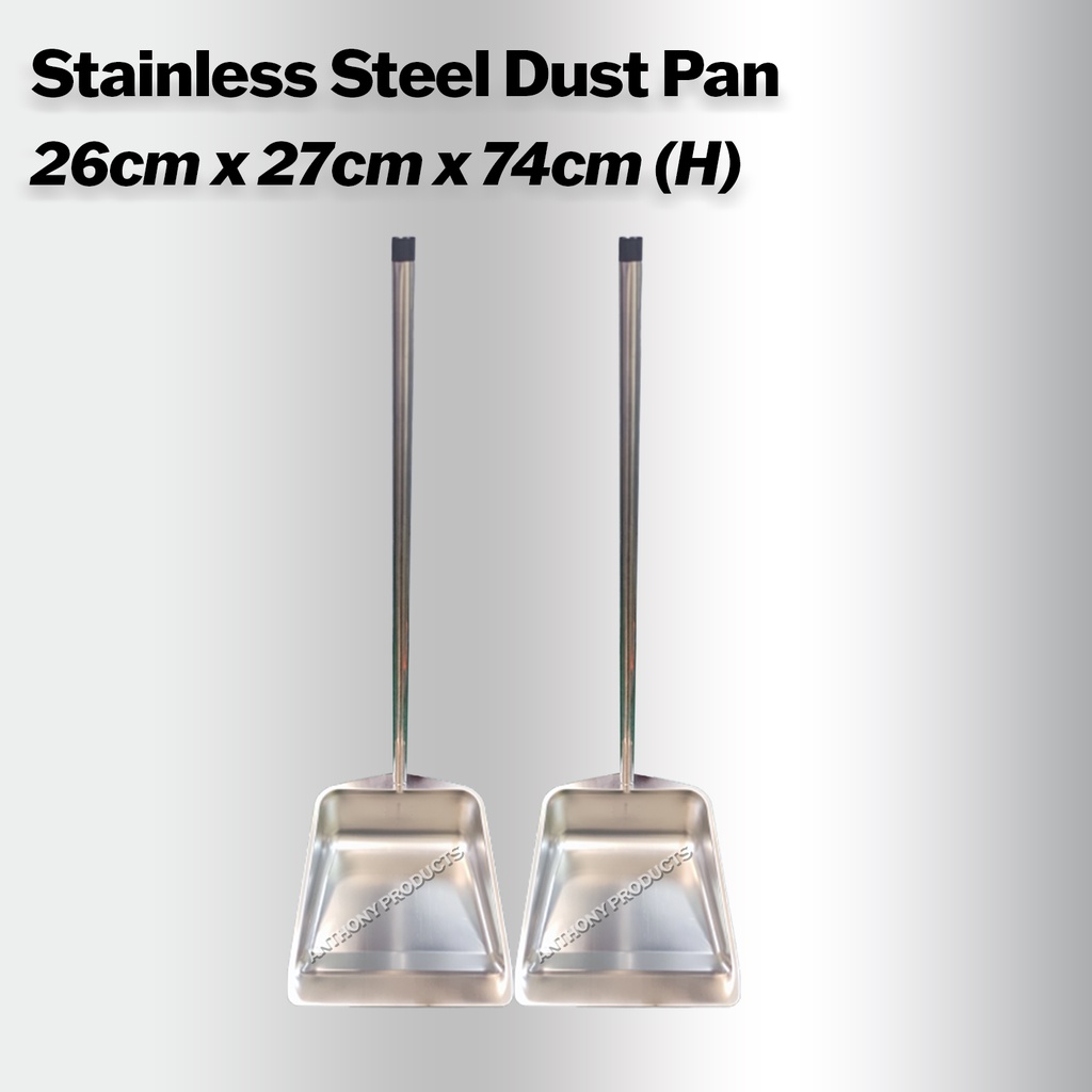 Stainless Steel Outdoor Broom Dustpan Dust Pan Penyodok Sampah Keluli ...