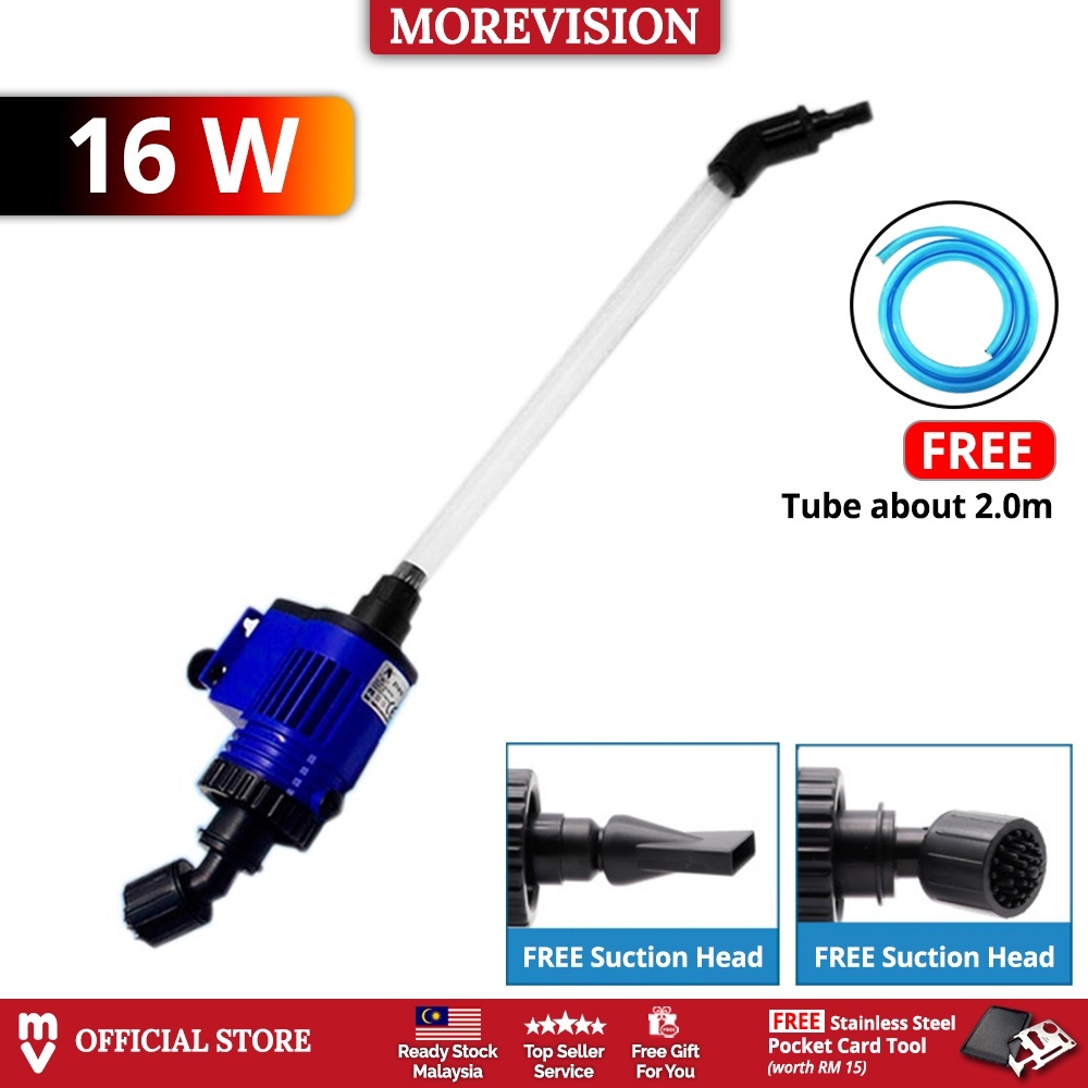 Aquarium Water Suction Changer Powerful Fish Feces Cleaner Pump ...