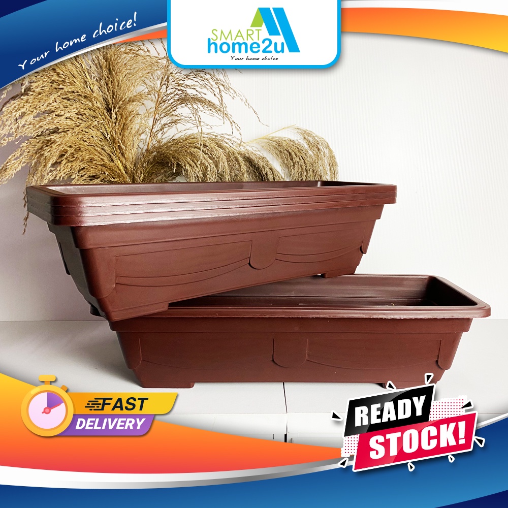 Planter Box / Pasu Kotak Besar / Plastic Pot Tanaman Bunga dan Sayur ...