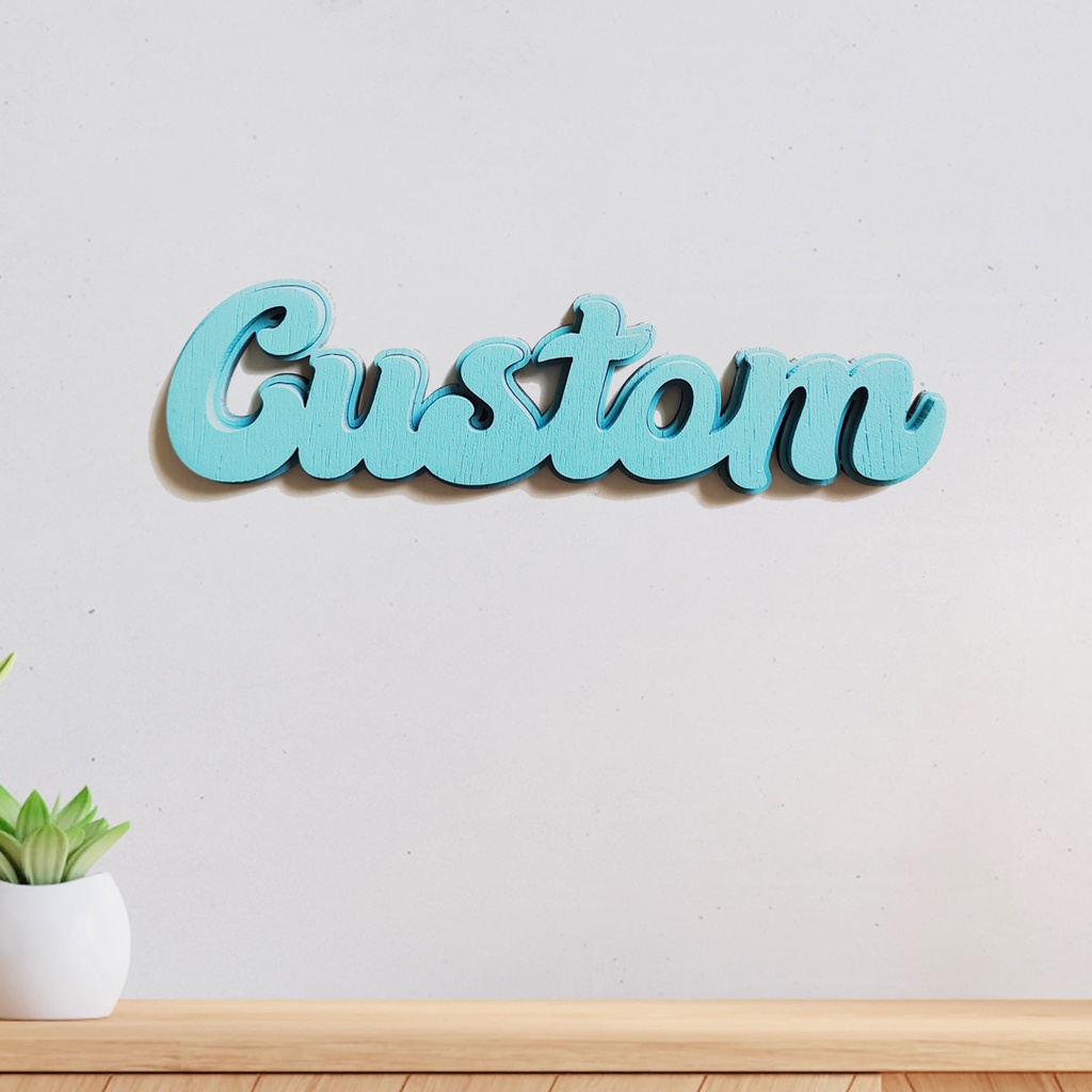 Custom Wall Display Names Embossed Letters Aesthetic Decoration ...