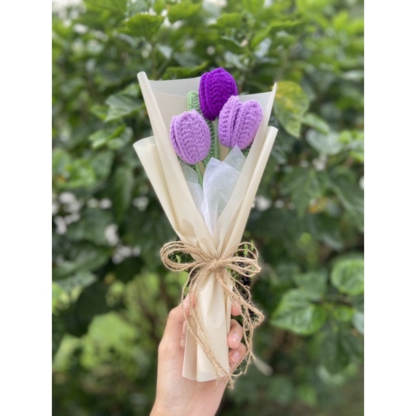 Tulip crochet flower bouquet | Shopee Malaysia