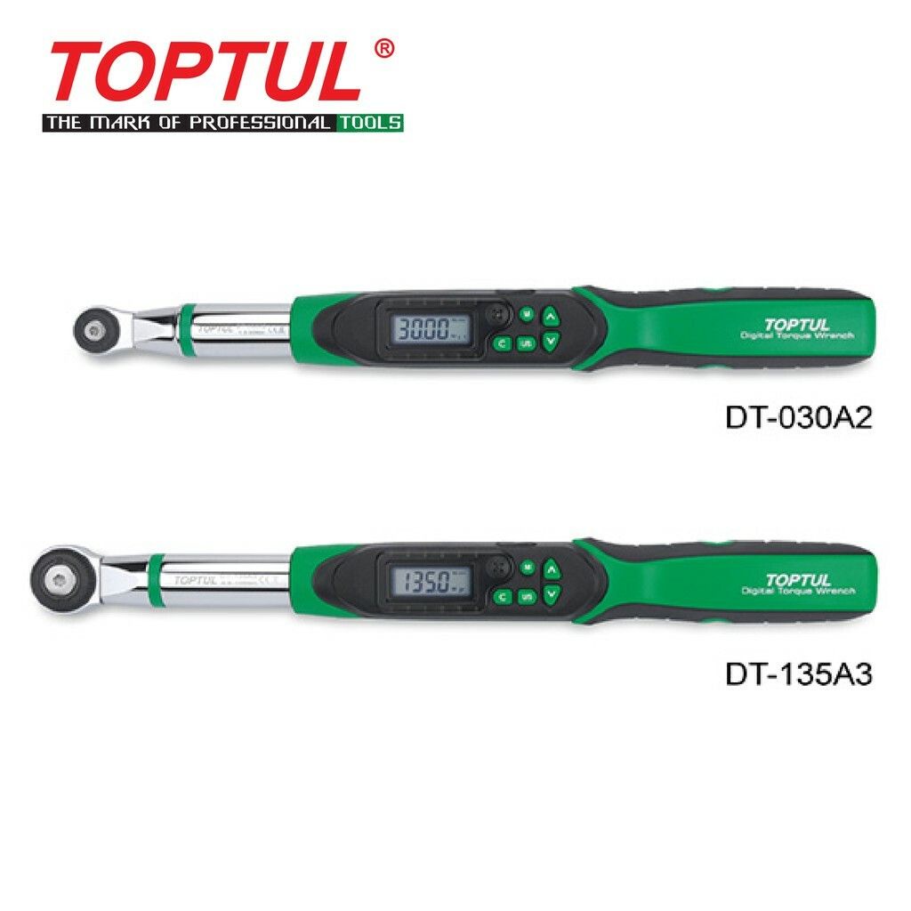 TOPTUL Digital Torque/Angle Wrench with Reversible Ratchet Insert Tool ...