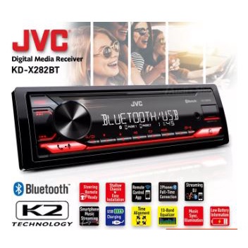 JVC KD-X282BT DIGITAL MEDIA RECEIVER WITH BLUETOOTH / USB / SPOTIFY / FLAC / 14-BAND EQ / JVC ...