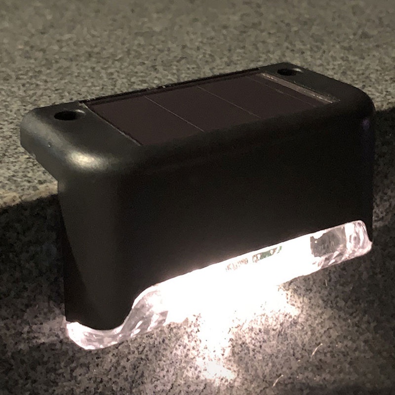 Outdoor Solar LED Wall Mounted Light Energy Efficient Lighting Step ...