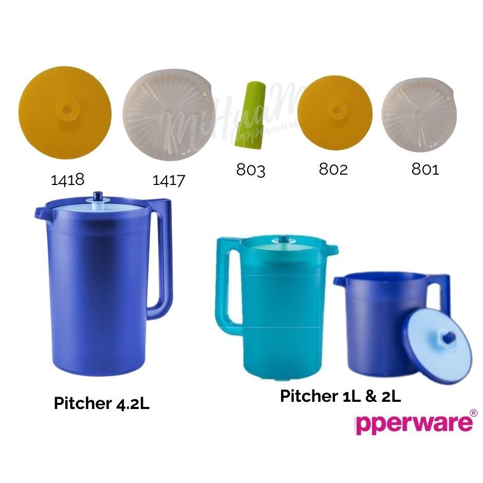 Tupperware Replacement Spare Parts Penutup Jug Besar Kecik Pitcher 1L ...