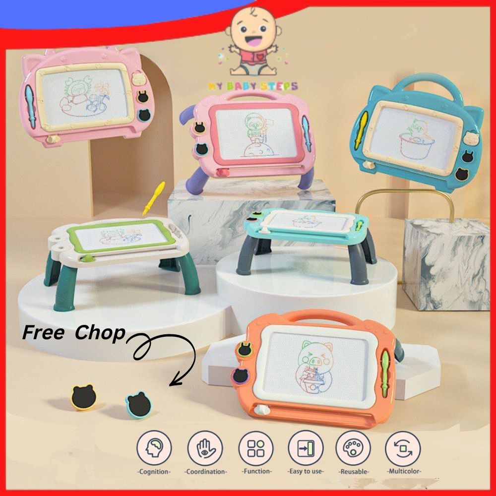 4 Colours Magnetic Drawing Board For Kids Drawing Board Education Toys Mainan Melukis Drawing ...