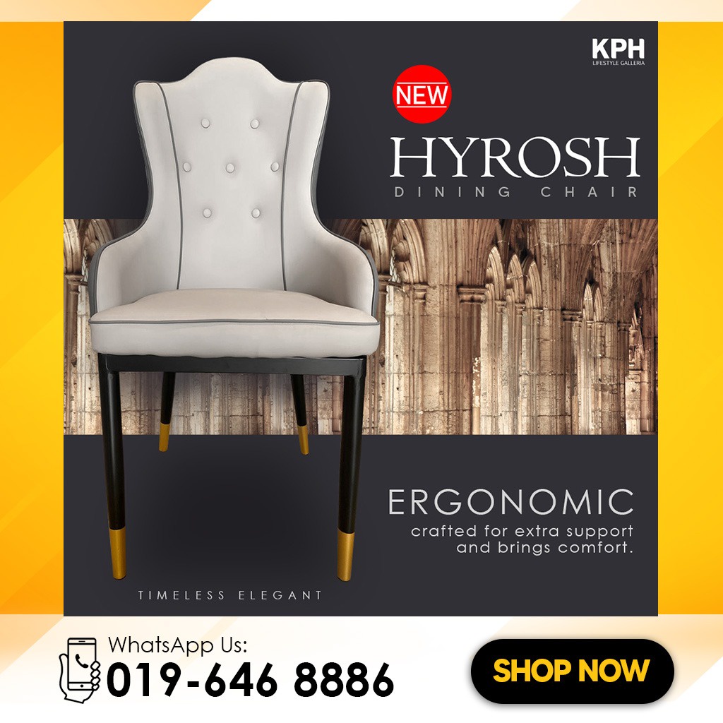(KPH Gallery) HYROSH Chair Kerusi Makan Study Chair Modern Designer ...