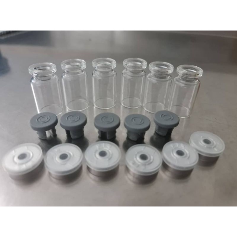 Botol Vial kaca medicine 5ml with cap stopper 20 pcs | Shopee Malaysia
