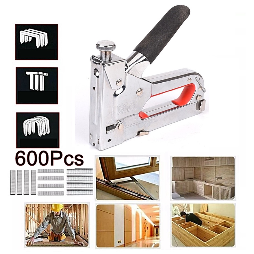 3 IN 1 Multitool Nail Tacker Staple Gun Stapler Stapling Machine 4/6 ...