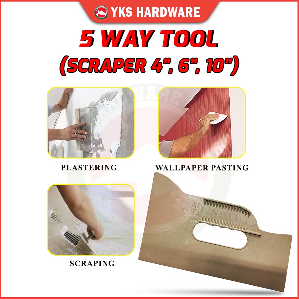 KOYOMAT 5 Way Tool / PVC Scrapper / Wallpaper Scraper | Shopee Malaysia
