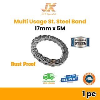 Multi Purpose Steel Band Bend Besi Stainless Steel Band 8 Meter 12MM ...