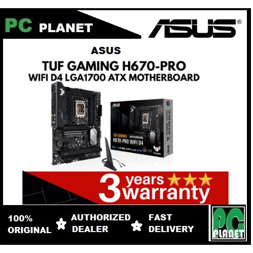 ASUS TUF GAMING H670-PRO D4 WIFI LGA1700 ATX MOTHERBOARD | Shopee Malaysia