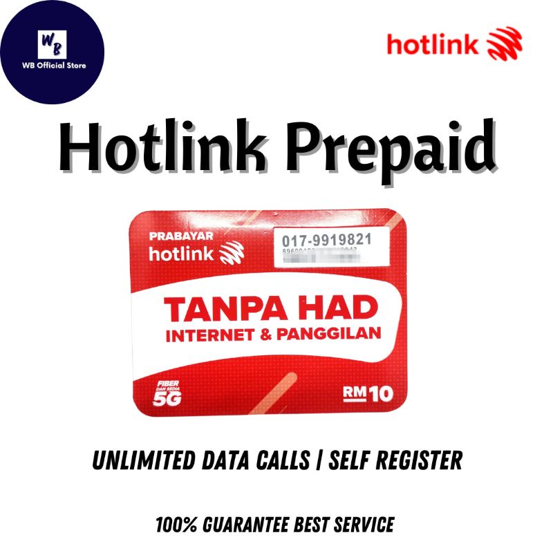Hotlink Prepaid SIM card Unlimited data internet part 1 | Shopee Malaysia