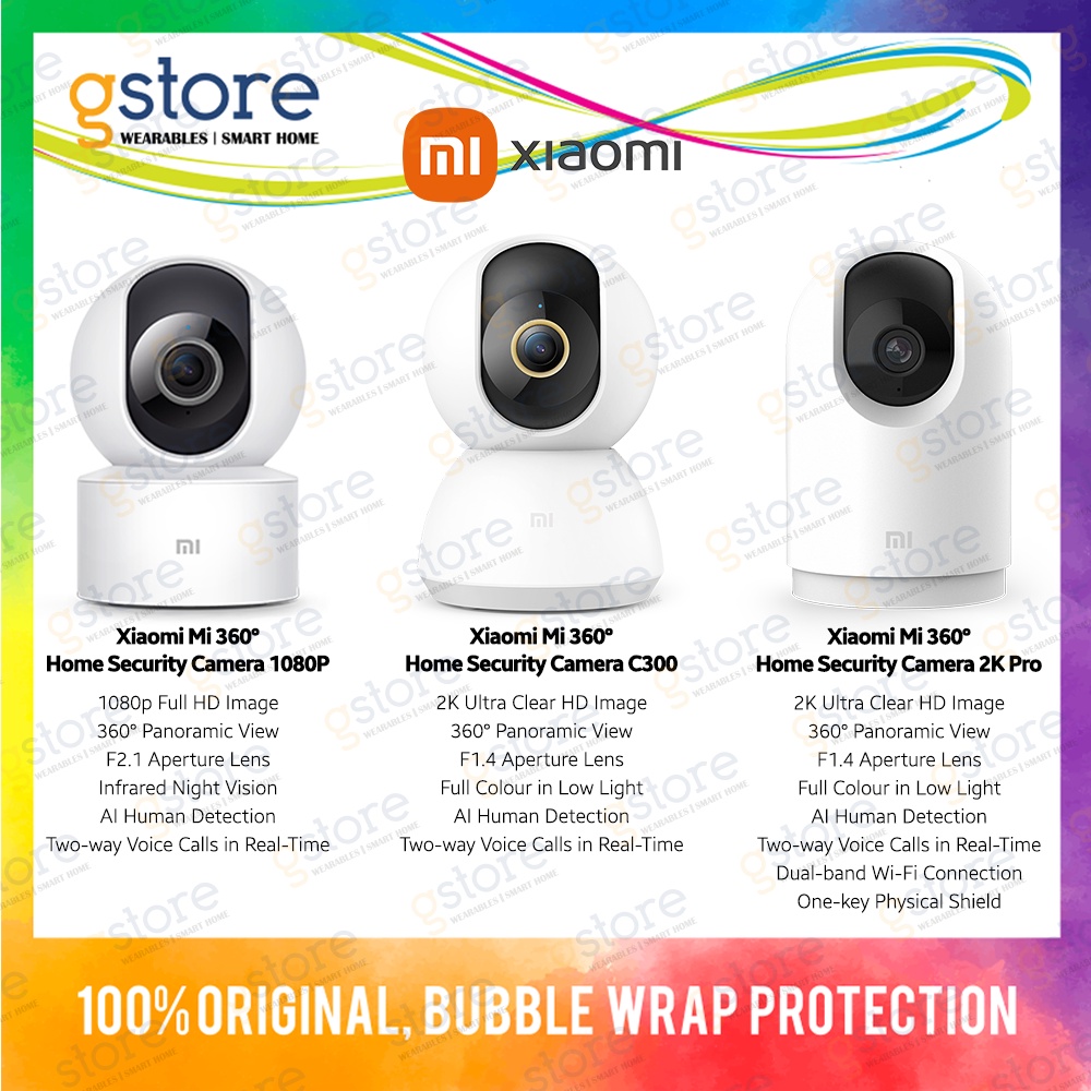 Xiaomi Mi 360° Home Security Camera 2K Pro, Camera 2K, Camera C300 ...