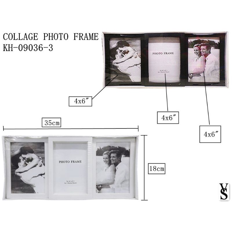 [VS] PHOTO COLLAGE FRAME 3 in 1 4R (KH-09036-3) | Shopee Malaysia