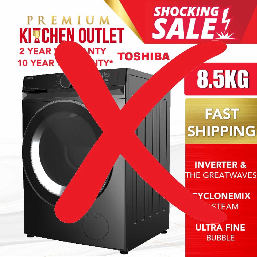 Toshiba 10.5KG Front Load Origin Inverter Washer TW-BK115GF4M(SK) | 9.5KG TW-BK105GF4M(SK) | 8 ...