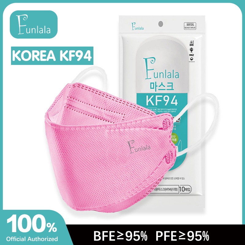 Funlala KF94 Standard Mask 4ply Individual Package 50 pcs MFDS Approved ...