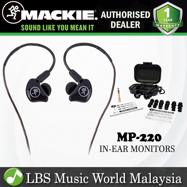 Mackie MP-220 In-ear Monitor Earphone Headphone Dual Dynamic Driver (MP 220) | Shopee Malaysia