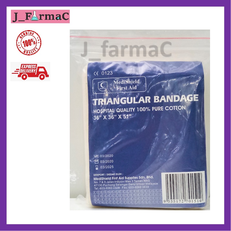 Triangular Bandage Medishield First Aid/ Kain Anduh (100%cotton ...