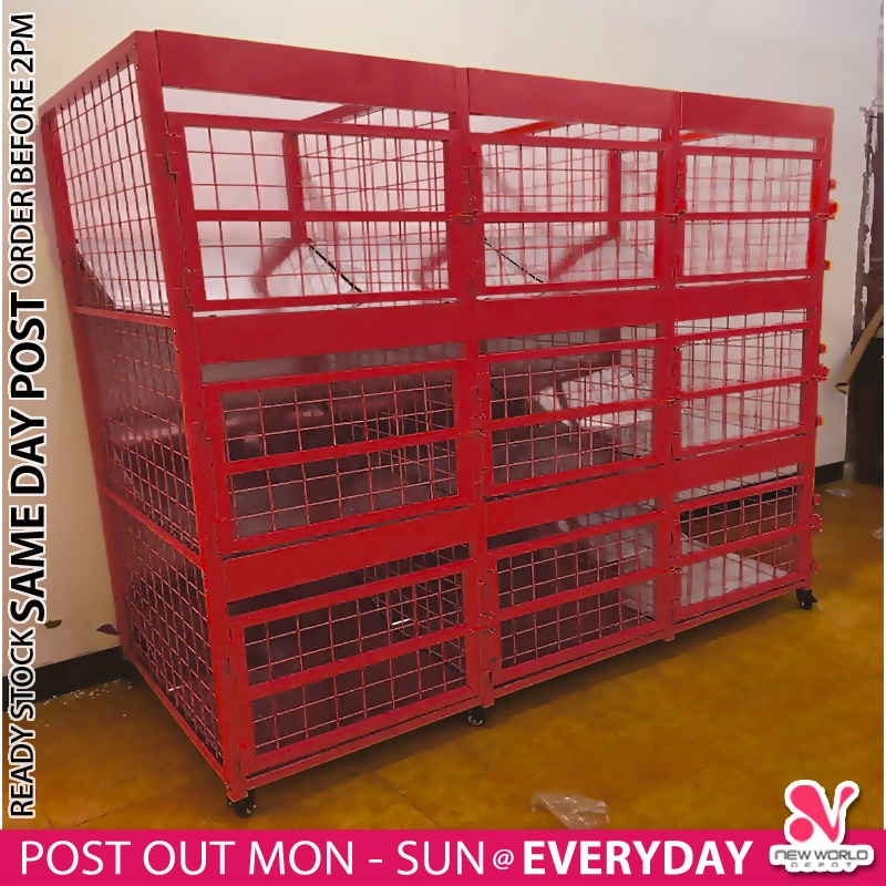 𝗙𝗜𝗥𝗠 》Parcel Rack Logistics Express Mobile Sorting Rack Set Bag Cage ...