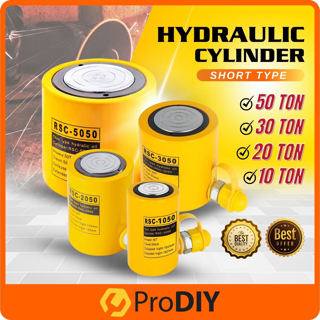 Short Type Hydraulic Cylinder RSC 50T / 30T / 20T / 10T Lifting Tool ...