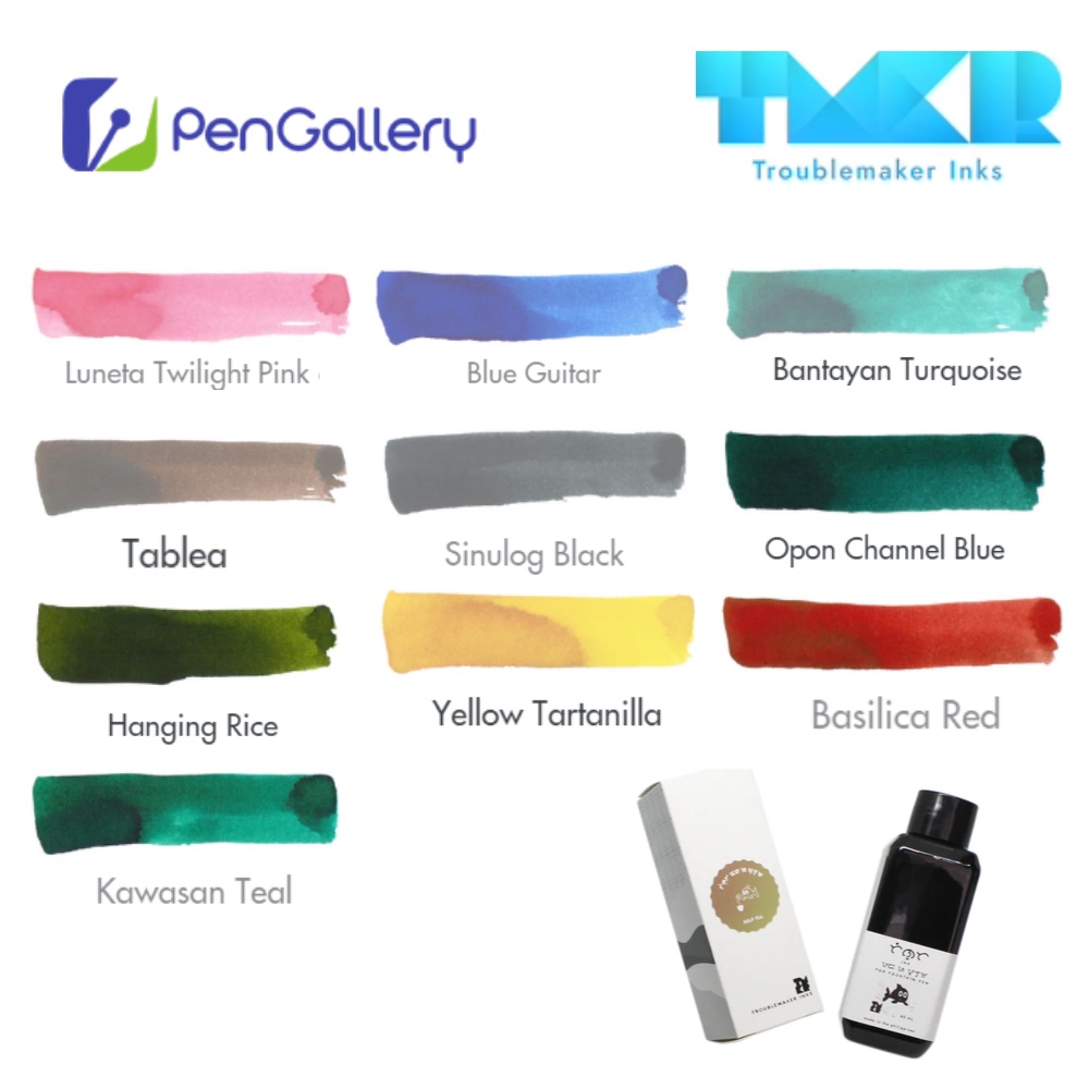 Troublemaker Inks Fountain Pen 60ml Bottle Ink Standard Color | Shopee ...