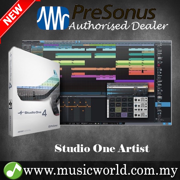 PreSonus Studio One 4 Artist DAW Software with Unlimited Tracks Plug-in ...
