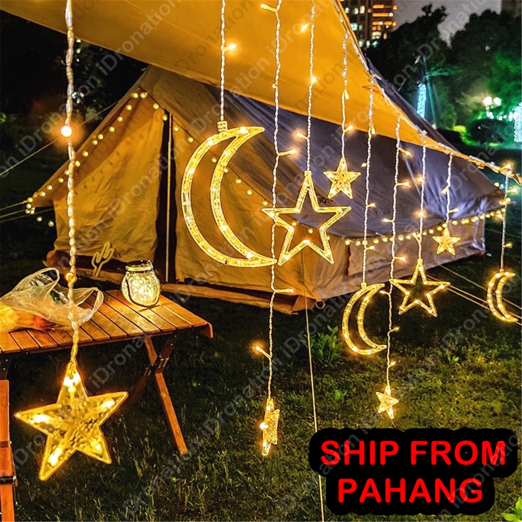 Lampu Raya Star Moon 138LED 2.5M LED String Fairy Light Christmas ...