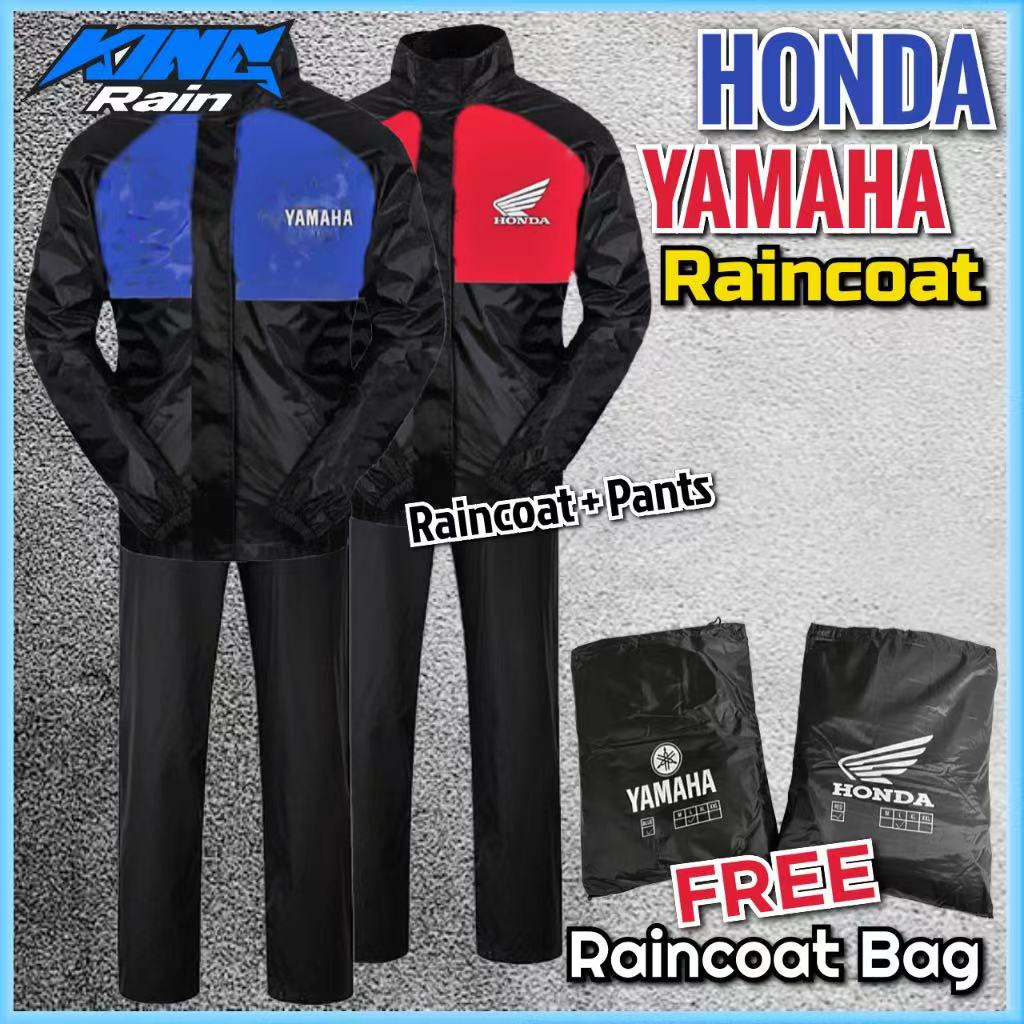 Honda Yamaha Rainsuit RC38 Waterproof 1 Layer Raincoat With Pants Rain ...