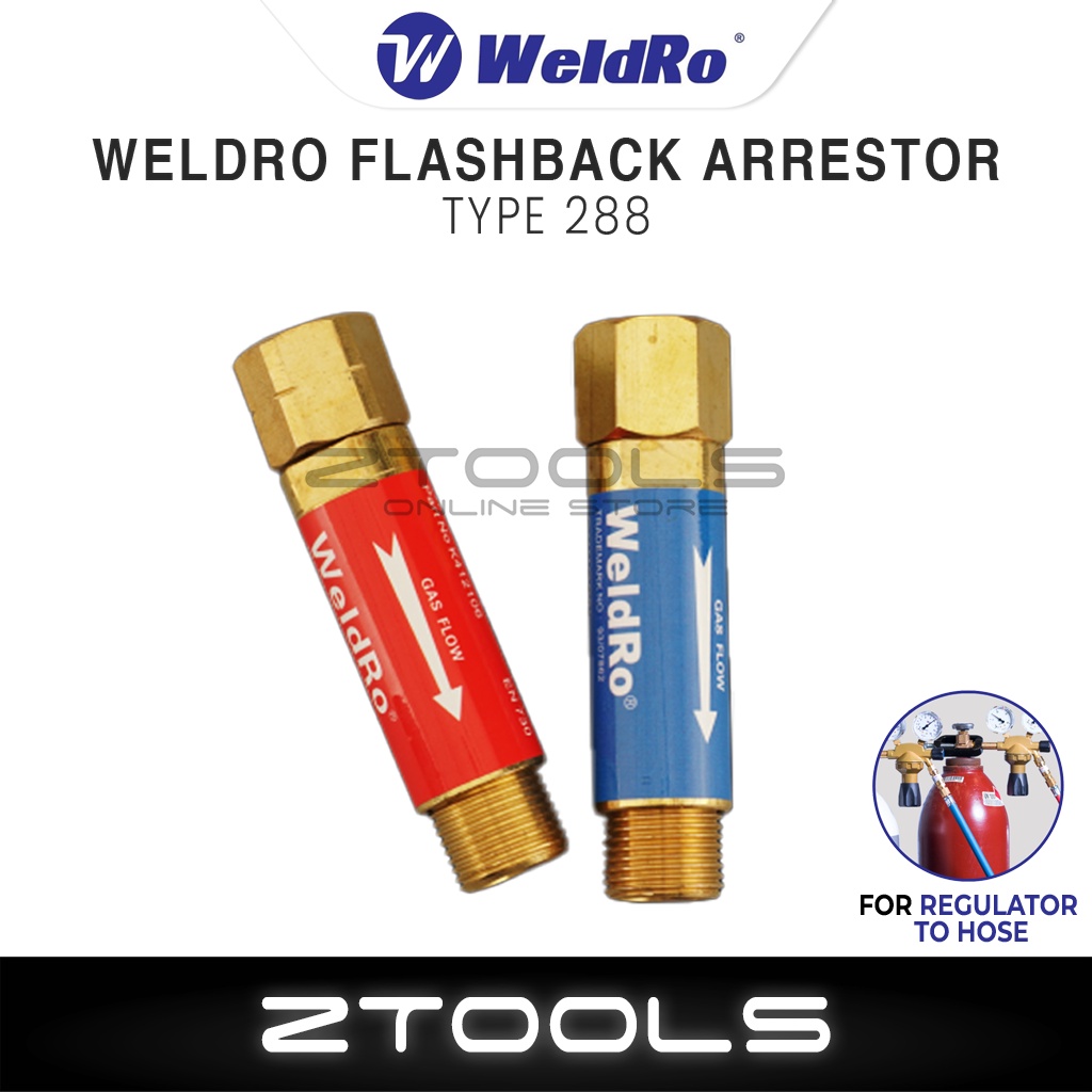 Weldro Type 288 Flashback Arrestor | Oxygen & Acetylene | Heavy Duty ...
