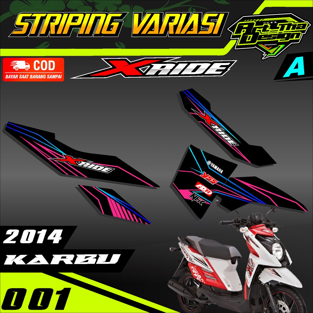Sticker Striping Yamaha X RIDE 115 Carburetor 001- Sticker Variation ...