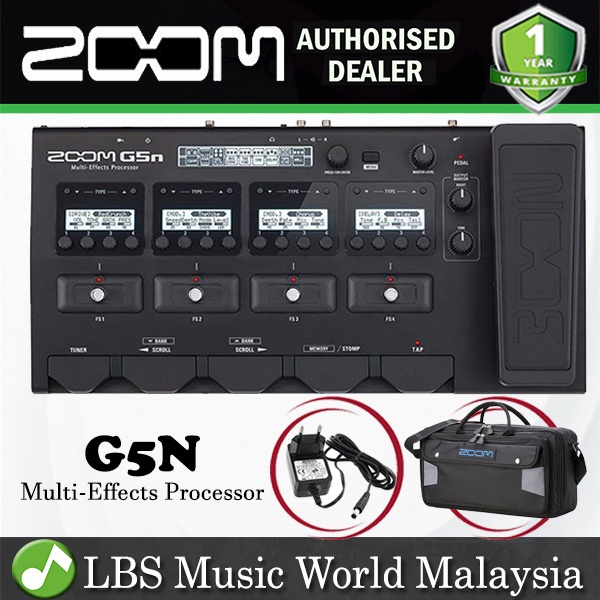 [Discontinued] Zoom G5n Effect Multi Effects Processor With Pedal and Adapter With SCG-5 Bag ...