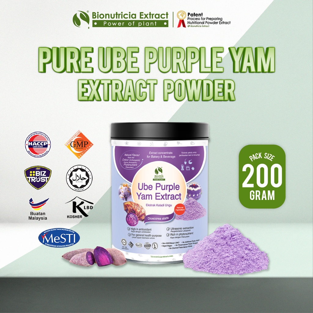 (3 x 200g) Ube Purple Yam Extract Powder with Delicious Violet Colour ...