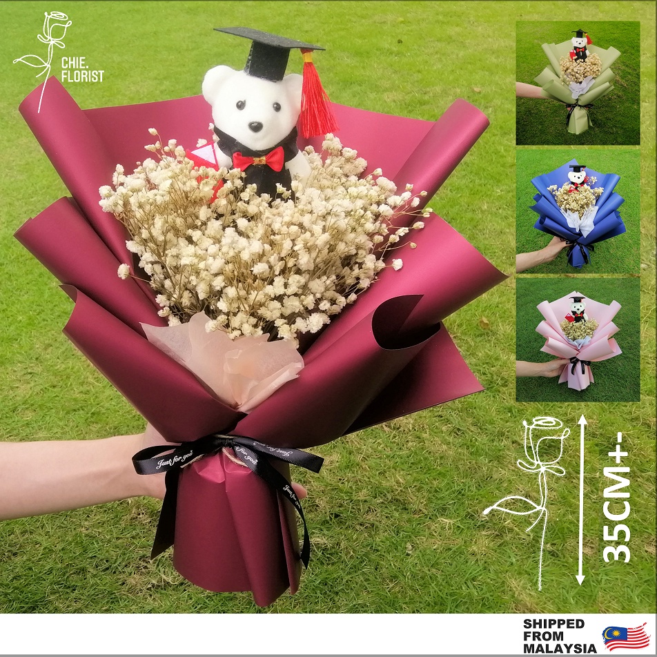 Baby Breath Bouquet Convo Bouquet Graduation Bouquet Convo Bear Bouquet ...