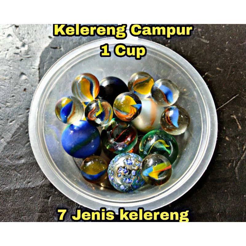 Mixed Marbles 1 Cup Complete Package Contains 17 Pcs | Shopee Malaysia