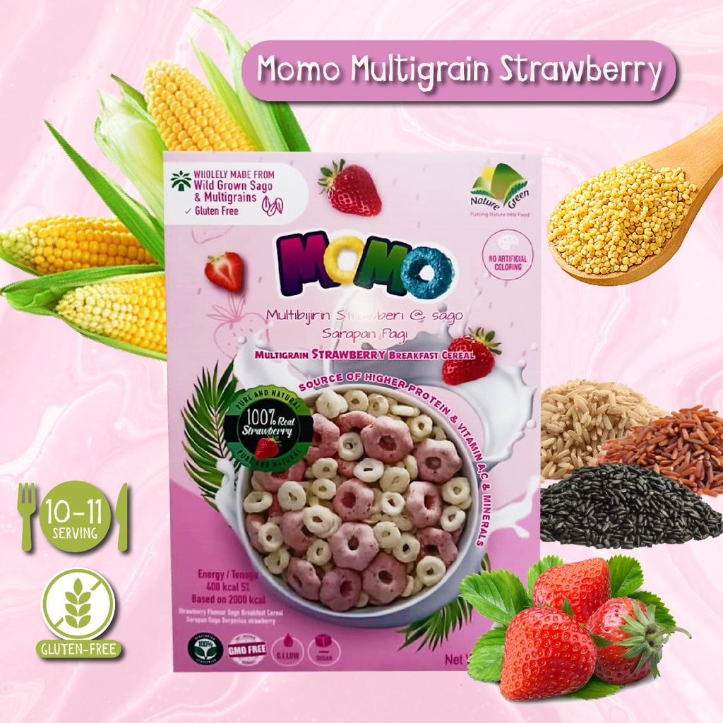 MOMO Multigrain Breakfast Cereal 290g 100% Real Fruit (12M+) | Shopee Malaysia