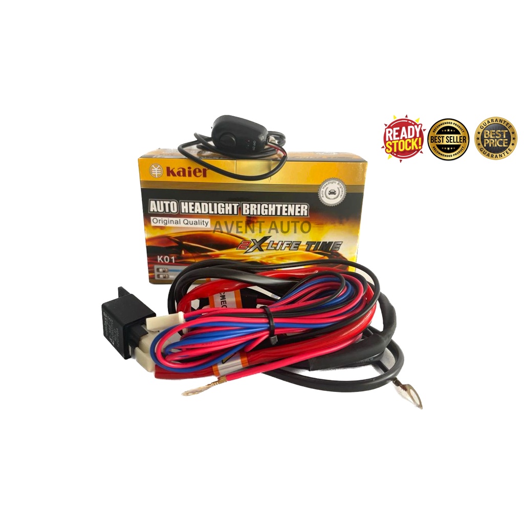 Headlight Headlamp Wire Kit H3 12V Head Light Relay Wiring Harness ...