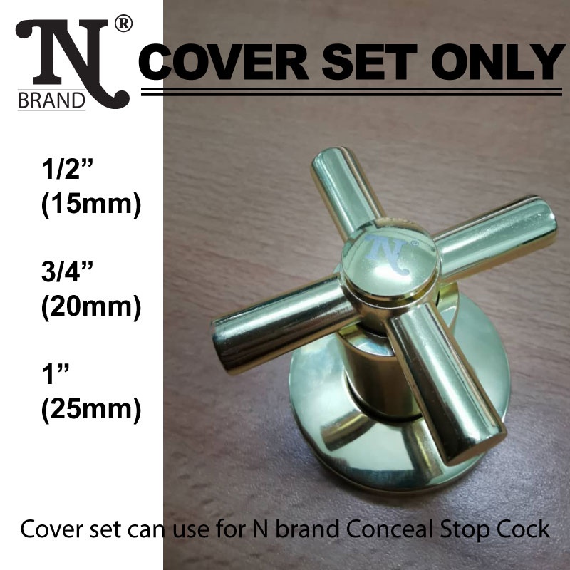 StopCock Stop Cock 1/2", 3/4", 1" /Cross Handle [GOLD/ Matte Black ...