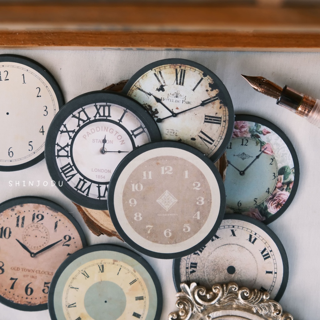 Clock Dial Vintage Sticker | Shinjodu | Journal | Bujo | Scrapbook ...