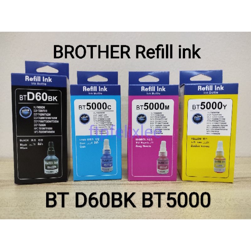 Brother BTD60BK BT5000 compatible Refill Ink for T310 T510w T220 T710w ...