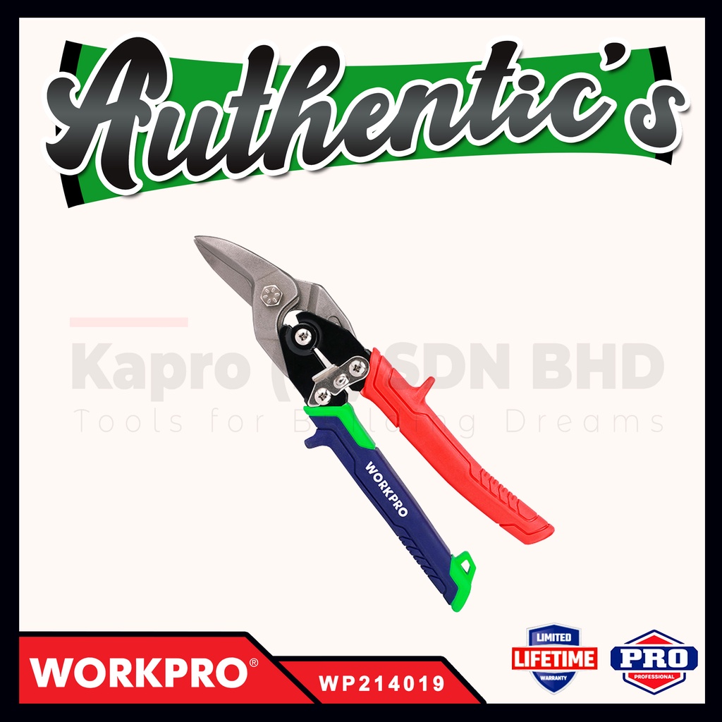 WORKPRO Cr-Mo Left/Straight/Right Steel Forged Blade Aviation Tin Snip ...