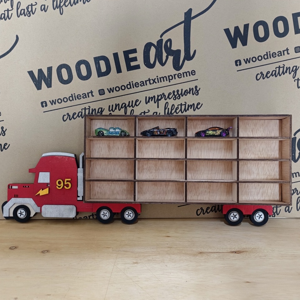 💥HOT ITEM💥RHW-16 Hot Wheels Display Rack Wooden Shelf 16 Slots Hot ...