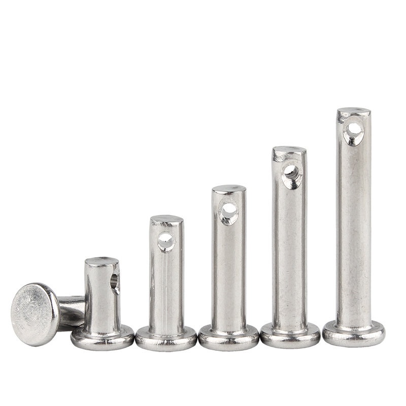 【XCF】304 Stainless Steel Pin Shaft Flat Head With Hole Cylindrical ...